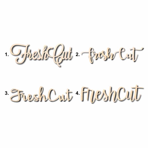 Fresh Cut Sign Unfinished Wood Cutout Home Decor DIY Option 2- 18" Wide ...