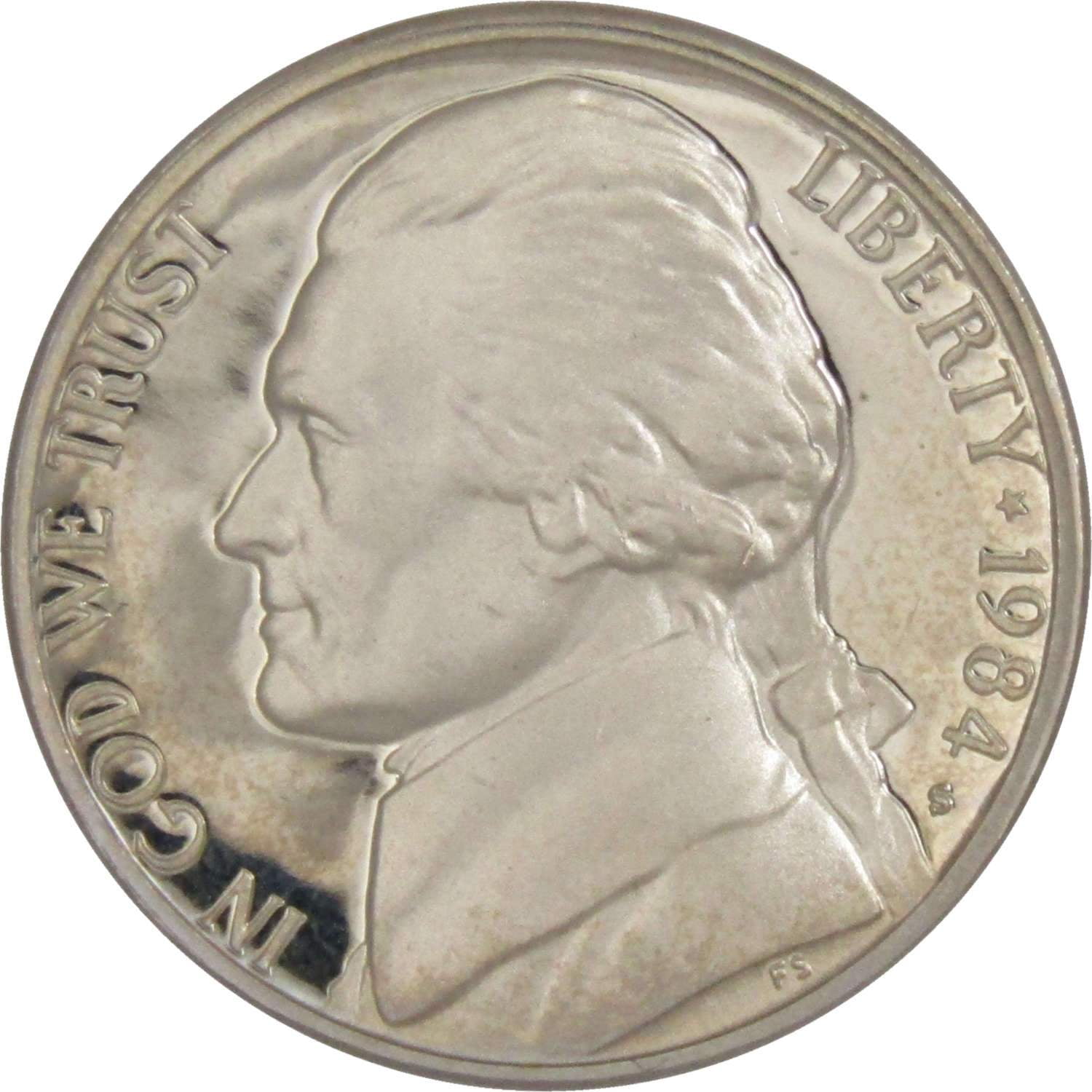 1984 S Jefferson Nickel 5 Cent Piece Choice Proof 5c US Coin ...