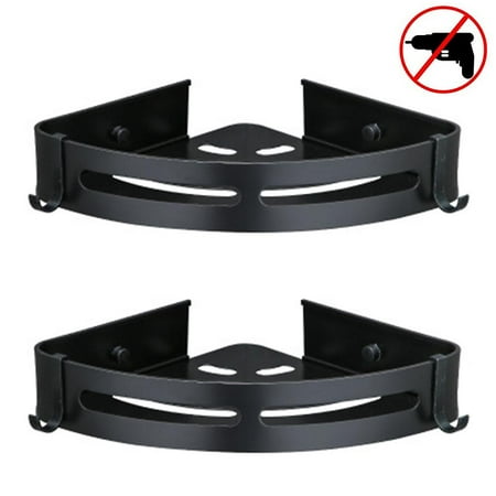 Shower Corner Shelf No Drilling Space Wall Mounted Self Adhesive Caddy ...