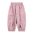 AINIYS Girls Kids Cute Pocket Elastic Cuffed Pants Elastic Waist Soft ...