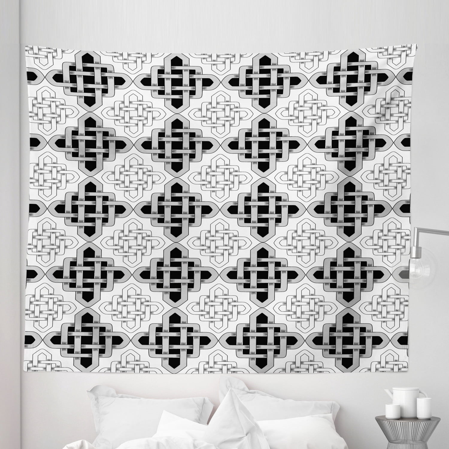 Vintage Tapestry, Scandinavian Celtic Regular Interlace Nested Old ...
