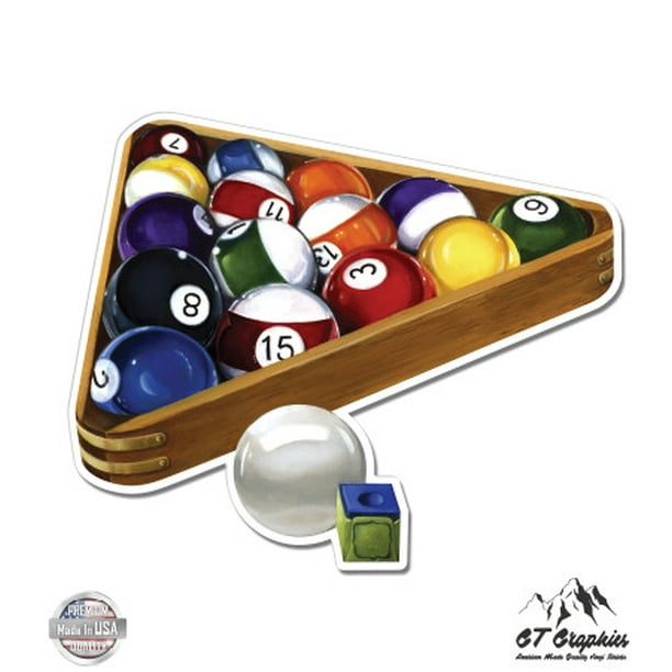 BIlliards Pool - 12" Vinyl Sticker Waterproof Decal - Walmart.com