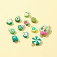 1 Box 28Pcs 12 Style Handmade Polymer Clay Star Charms Avocado ...
