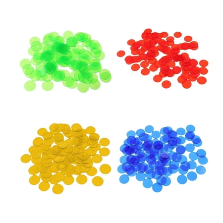 400 Pack Round 25mm Plastic Counters Games Tokens Bingo Chips Playing ...