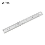 Uxcell 2pack Stainless Steel Ruler, 6" Metal Rulers 0.75" Wide Inch and ...