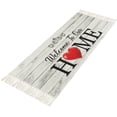 Hallway Runner Rug 2'x 6', White Wood Grain Reversible Washable Rug ...