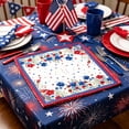 100 Pack Patriotic Floral Paper Napkins, Red White Blue Disposable ...