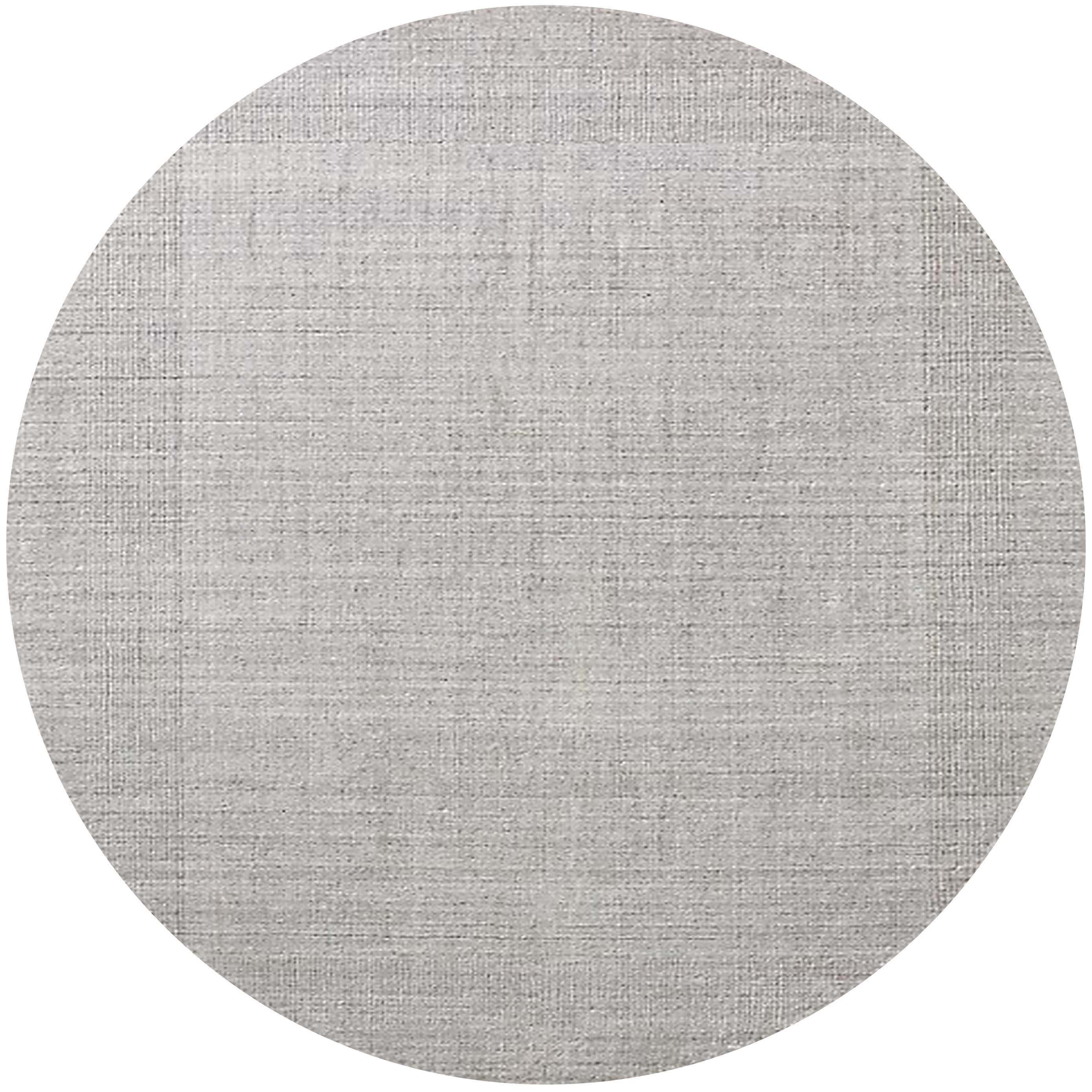 Ahgly Company Indoor Round Mid-Century Modern Pale Silver Gray Oriental ...