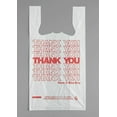 THANK YOU To Go Bags 22" x 12" x 6 1/2" White Plastic Shopping Bags 1/6 ...