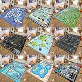 Large Size Kids Play Rug Mat Playmat with Non-Slip Design, City Map ...