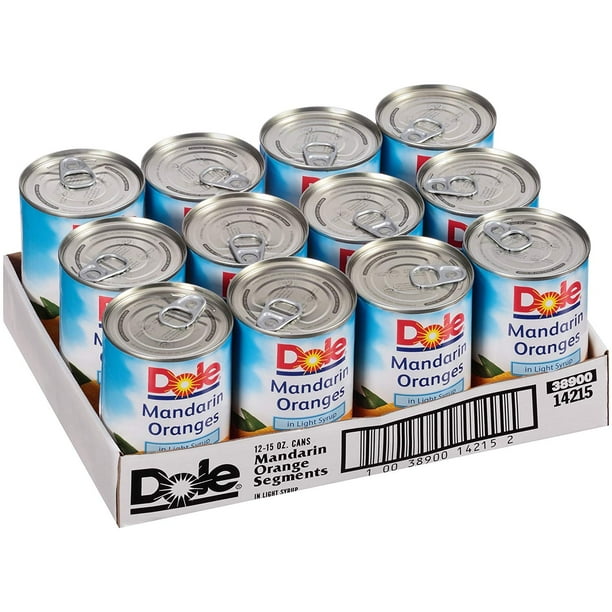Dole Mandarin Oranges in Light Syrup, 15 Ounce Cans (Pack of 12 ...