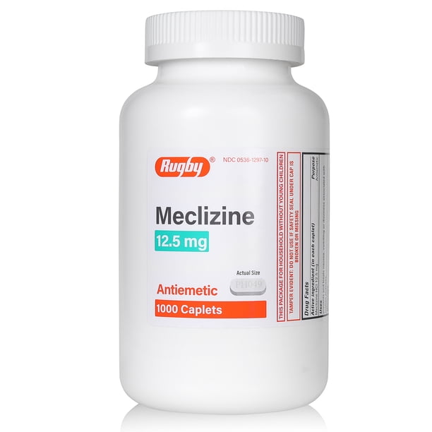 Meclizine 12.5 mg | 1000 Count Caplets | Antiemetic - Walmart.com
