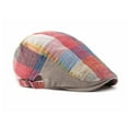 WITHMOONS Colorful Newsboy Flat Cap Cotton Check Plaid Cabbie Gatsby ...