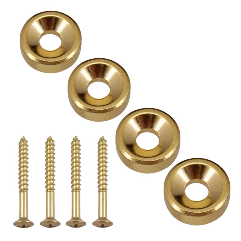Body Neck Fixed Screw w/ Ferrules Bushing for Electric Guitar Bass Accs ...