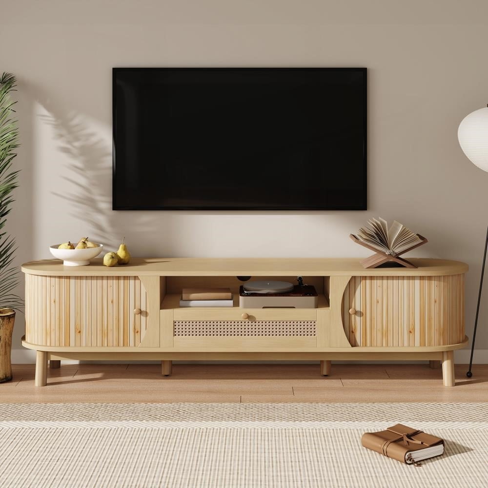 Click here for Sunjet Rattan-Drawered Solid Wood Tv Stand For Dur... prices