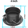 4 Inch Soffit Vent for Exhaust Fan with Built-In Mesh Screen, Black ...