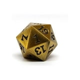 legendary gold metal d20 dice - single 20 sided rpg dice - Walmart.com