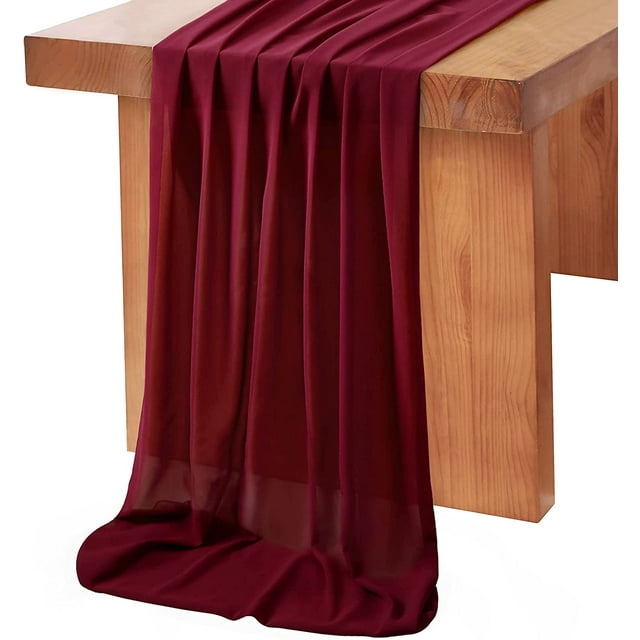 Chiffon Table Runner 29x120 Inch Sheer Romantic Table Runner for ...