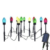 Set of 3 Lighted Multi-Color Mighty Light C7 Shape Christmas Pathway ...