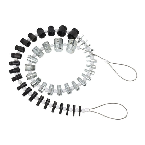 Comprobador de roscas de tuercas y pernos 44 calibres identificadores de roscas macho y hembra ...