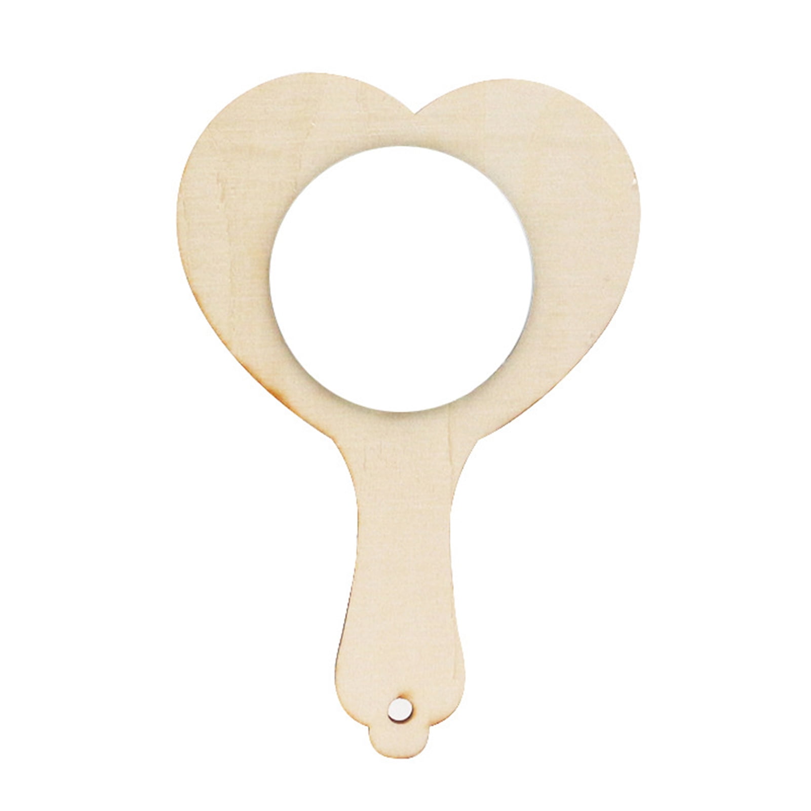 FaLX 10Pcs DIY Wooden Mirror Handcrafted Rabbit Shape Wood Mirror Craft ...