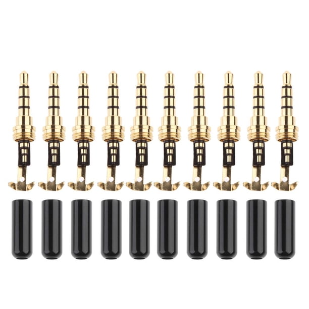 5 Pieces Headphone Repair Replacement, .5mm Jack Male Plug 4-pole ...
