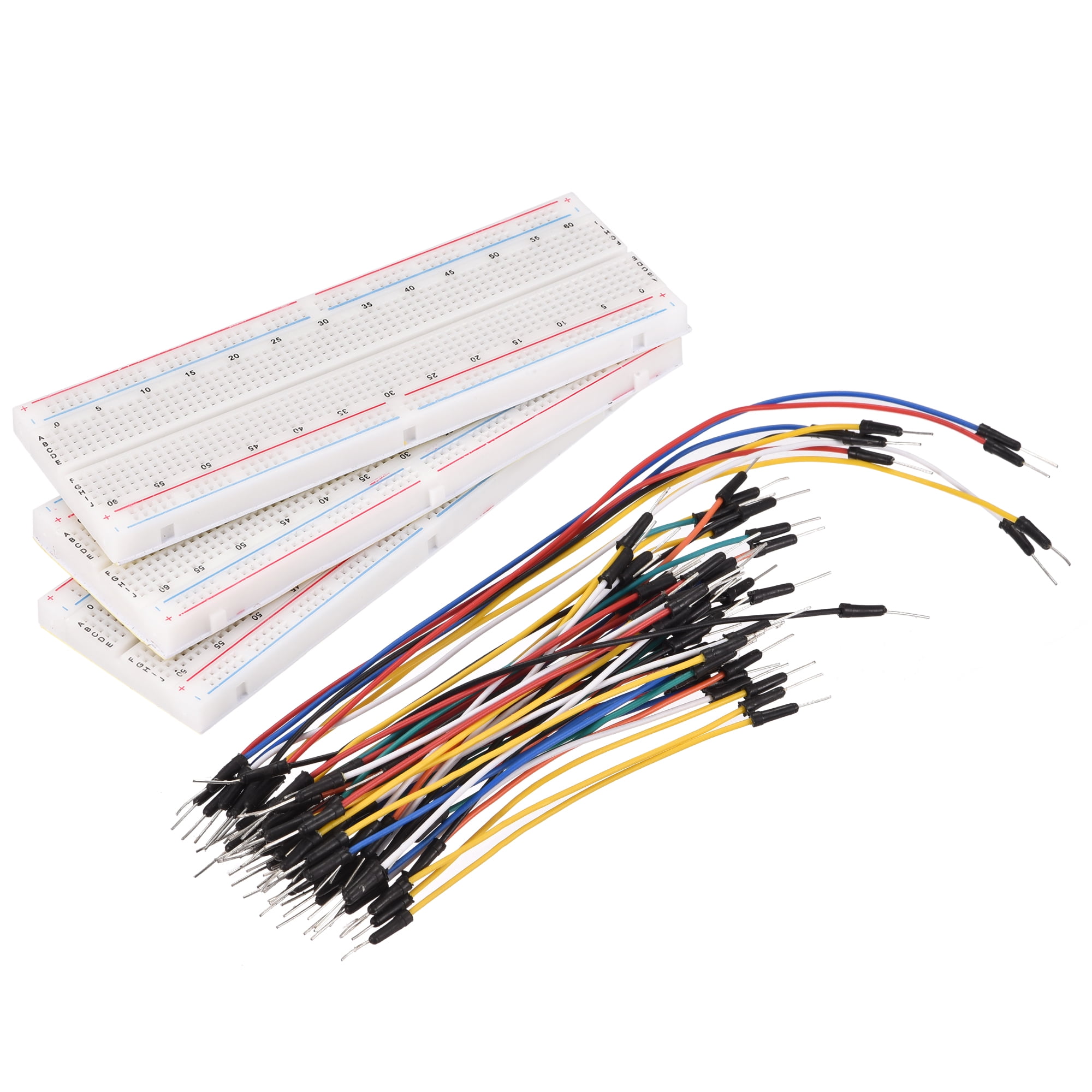 Uxcell Breadboards Kit 830 Point Solderless Breadboards with Jumper ...