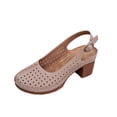 GERsome Closed Toe Block Heels Pumps for Women Comfy Slip On Chunky ...