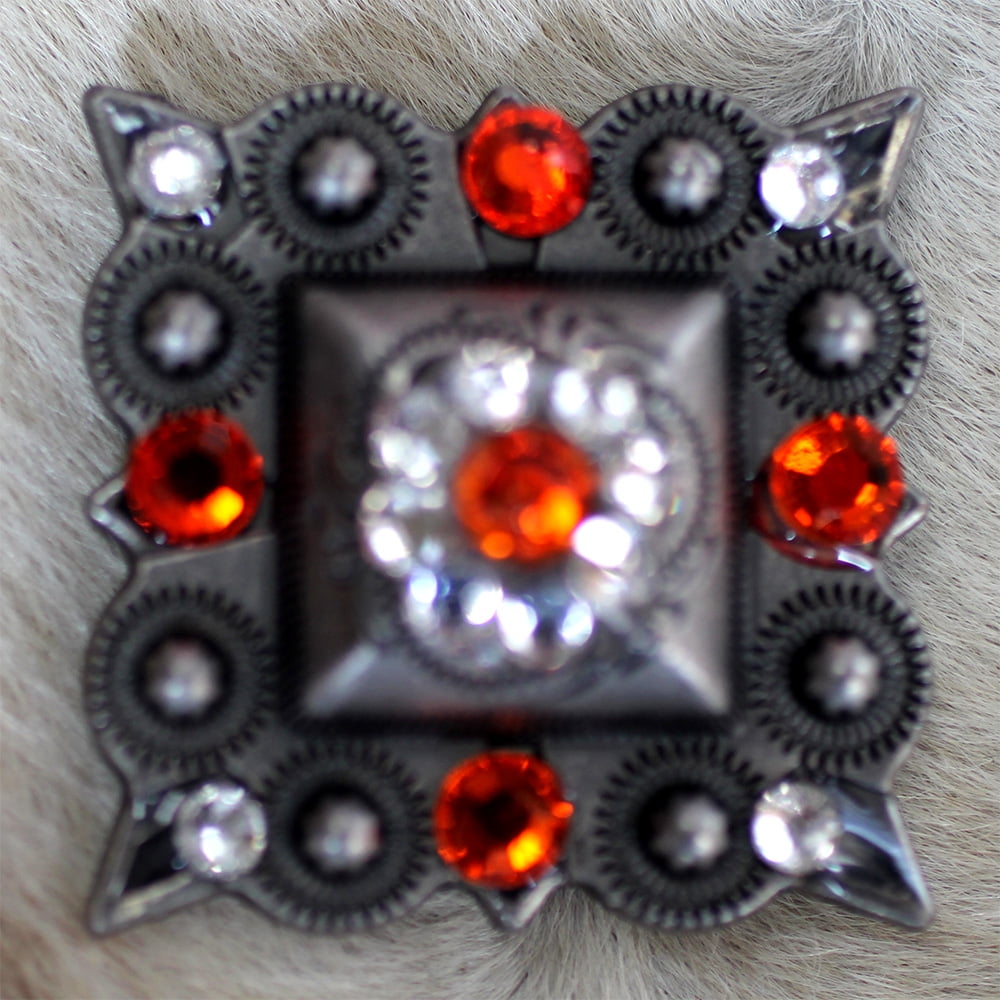 Set 4 Conchos Rhinestone Horse Saddle Western Bridle Berry Co374 ...