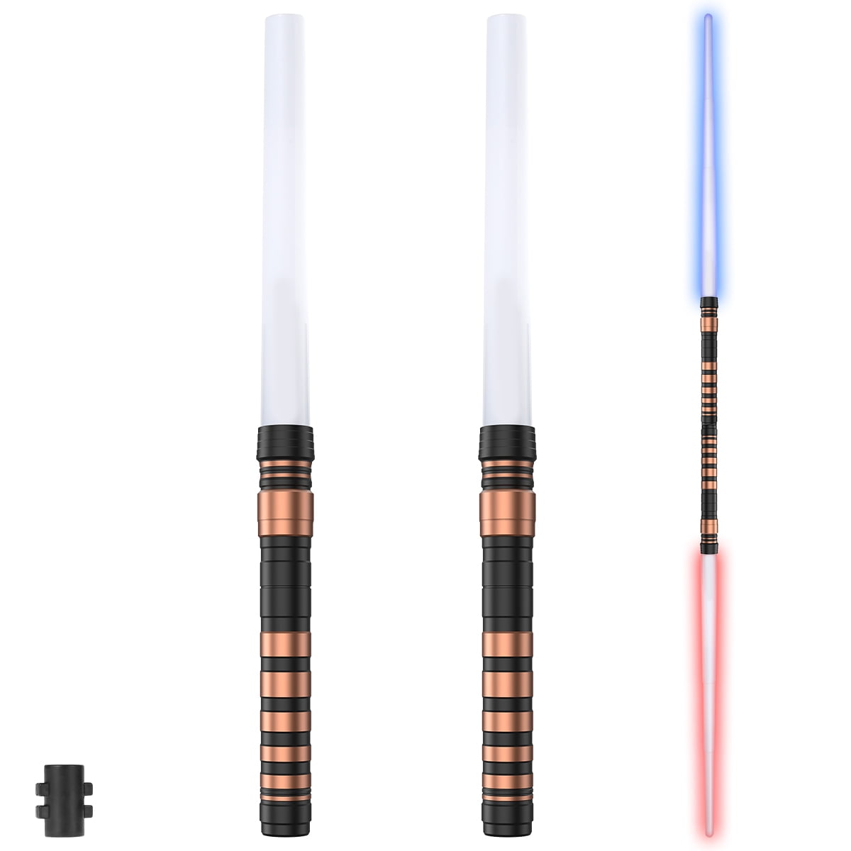 Austok 2Pcs Lightsaber with Connector Sounds,7 Colors Changeable LED ...