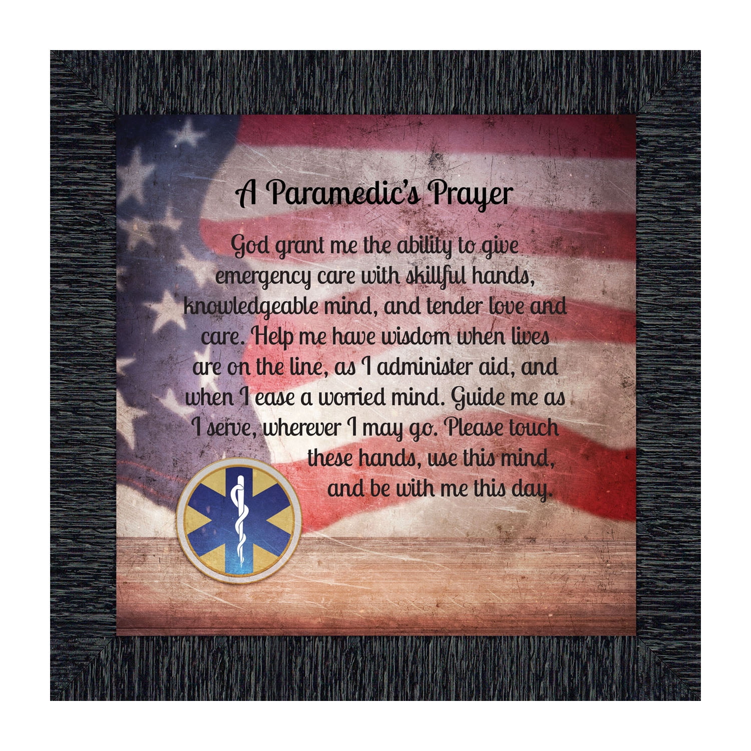 Prayer for the Paramedic Framed Poem, First Responders Gift, EMS, EMT ...