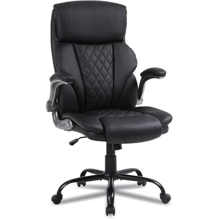Executive Office Chair Ergonomic PU Leather Office Chair.Lumbar Support ...