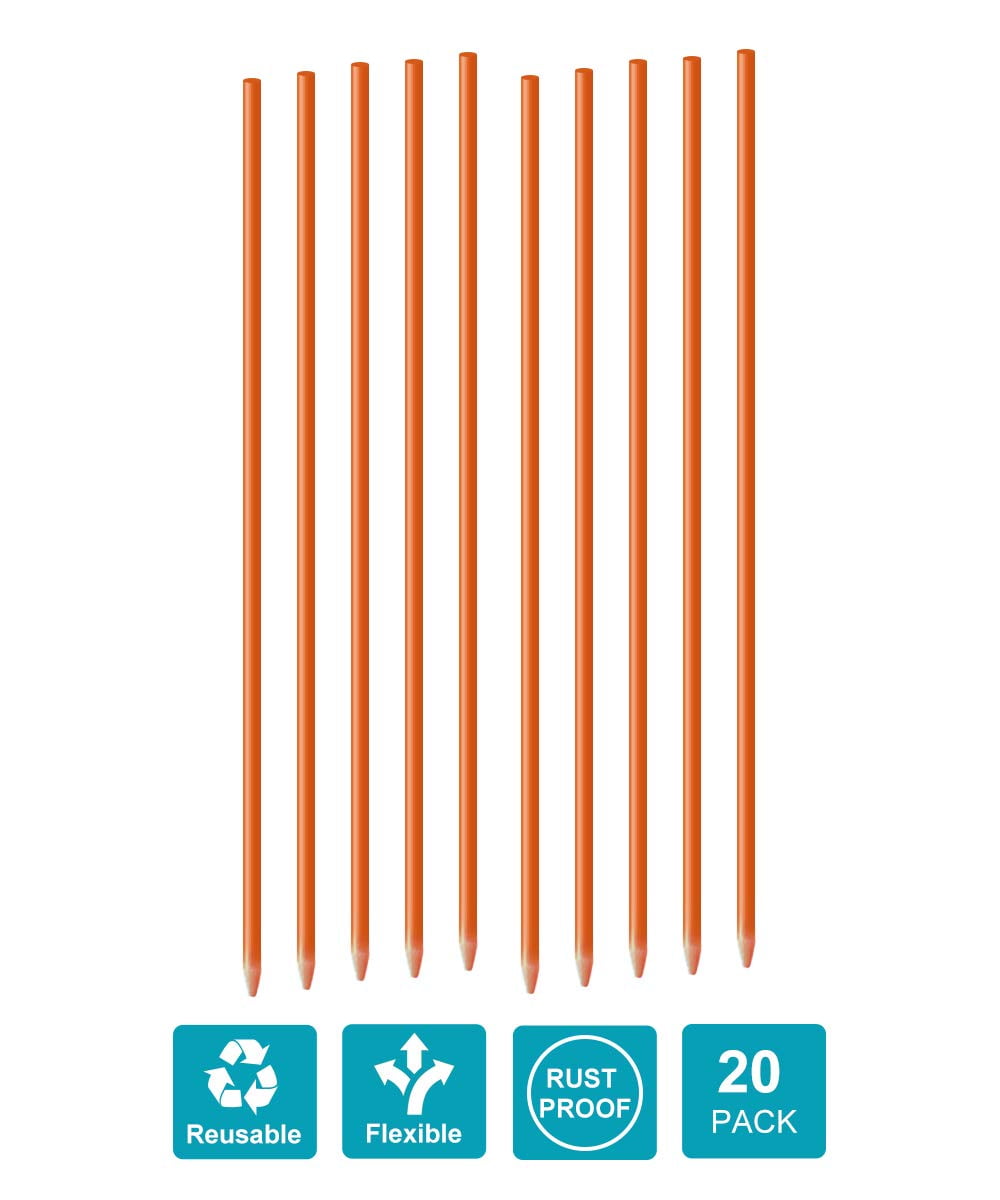 UniEco 3FT Garden Fence Post Fiber Fence Posts for Snow Fence/Chicken ...