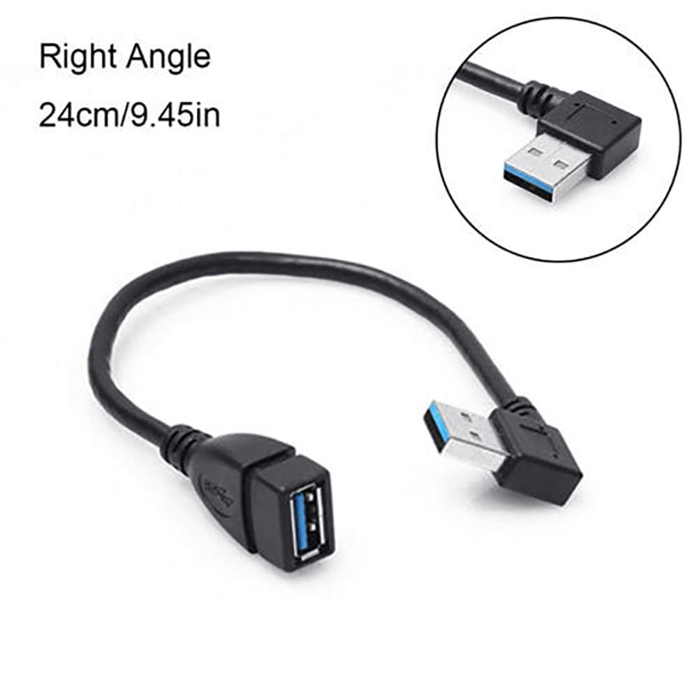 Naierhg USB 3.0 Type A 90 Degree Right Angled Male to Female Extension ...