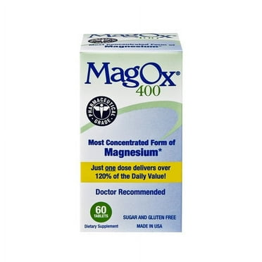 Mag-Ox 400® Magnesium Dietary Supplement, Potassium & Muscle Support ...