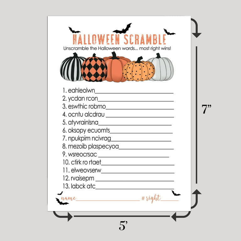 Halloween Word Games For Adults
