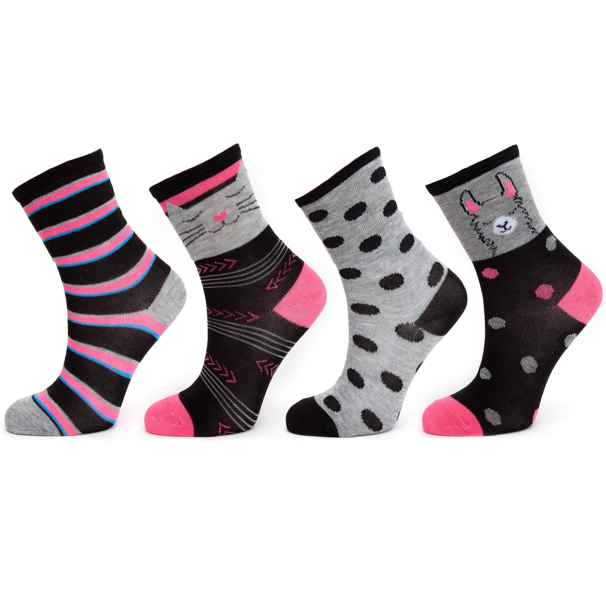 Girl's Printed Socks (4) Pair Pack Size 7-9 | Walmart Canada