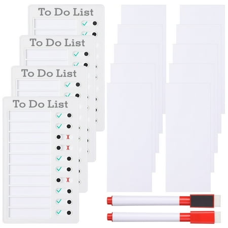 To Do List Memo Boards, 4PCS Customized Checklist Boards, Detachable ...