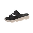 Afuyipoi Women's Knit Slide Sandals Open Toe Plus Size Comfortable ...