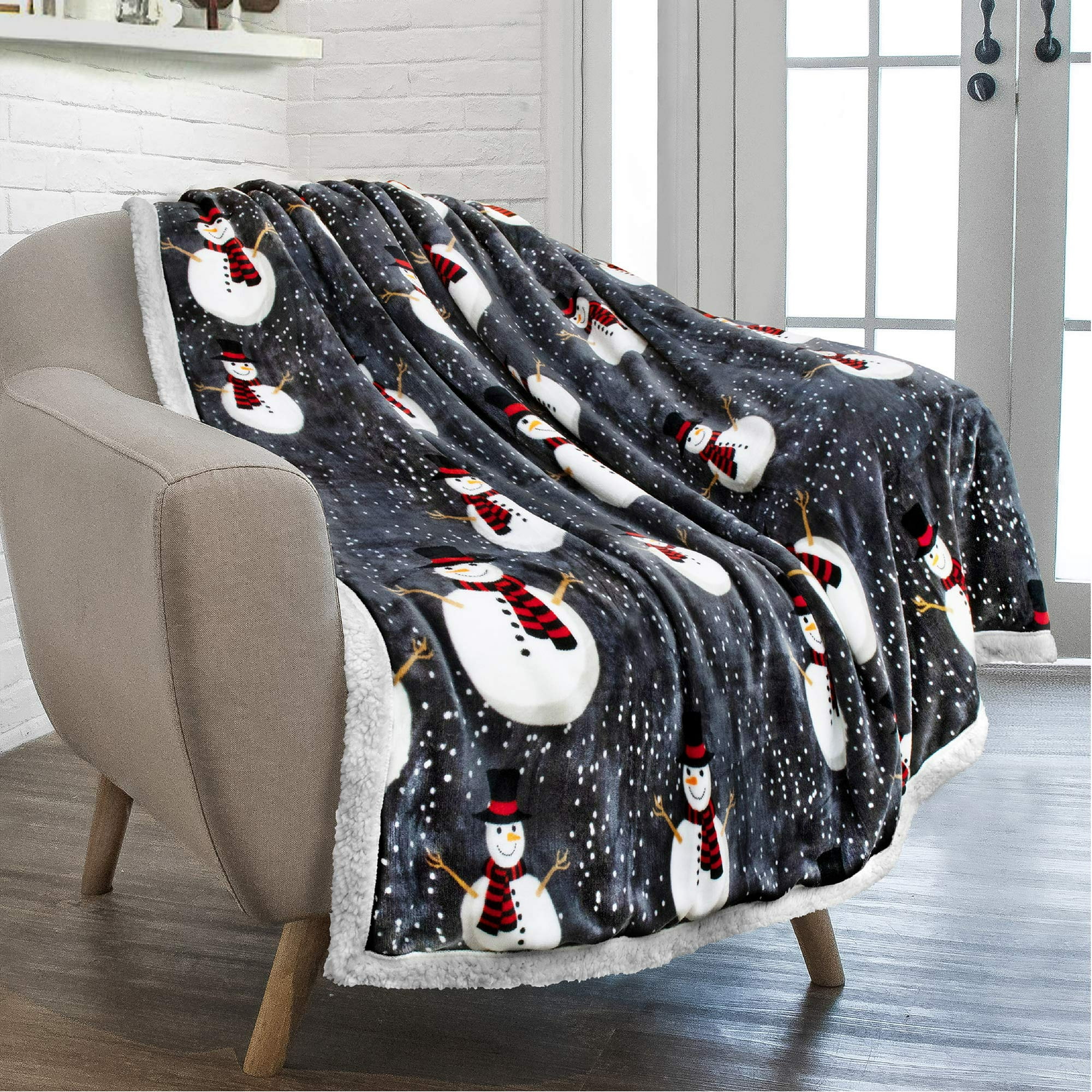 Click here for Pavilia Premium Christmas Sherpa Throw Blanket Sno... prices