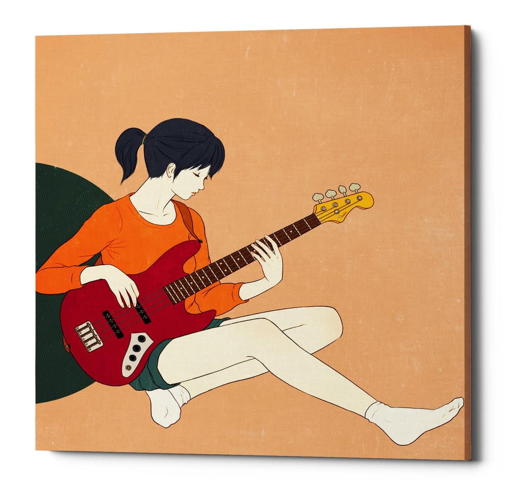 Epic Graffiti 'Playing The Bass' by Sai Tamiya, Canvas Wall Art, 12"x12 ...