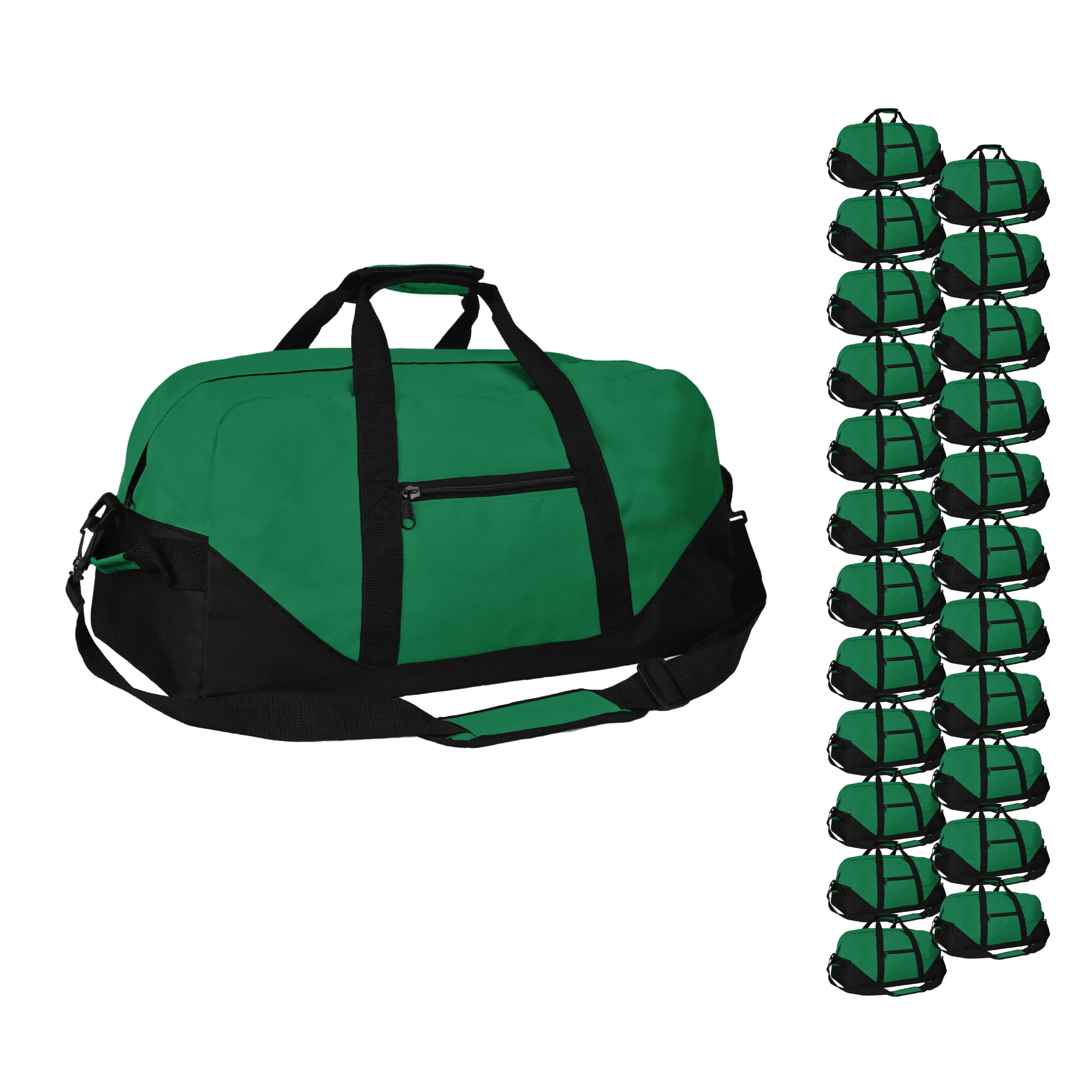 DALIX 21" Large Duffle Bag with Adjustable Strap in Dark Green 24 Pack ...