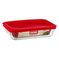 Pyrex Set of 6, 3-cup Rectangle Oven Safe Glass Food Storage Containers ...