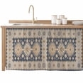 Blue Beige Geometric Pantry Cabinet Curtains 28''x51'', Southwest ...