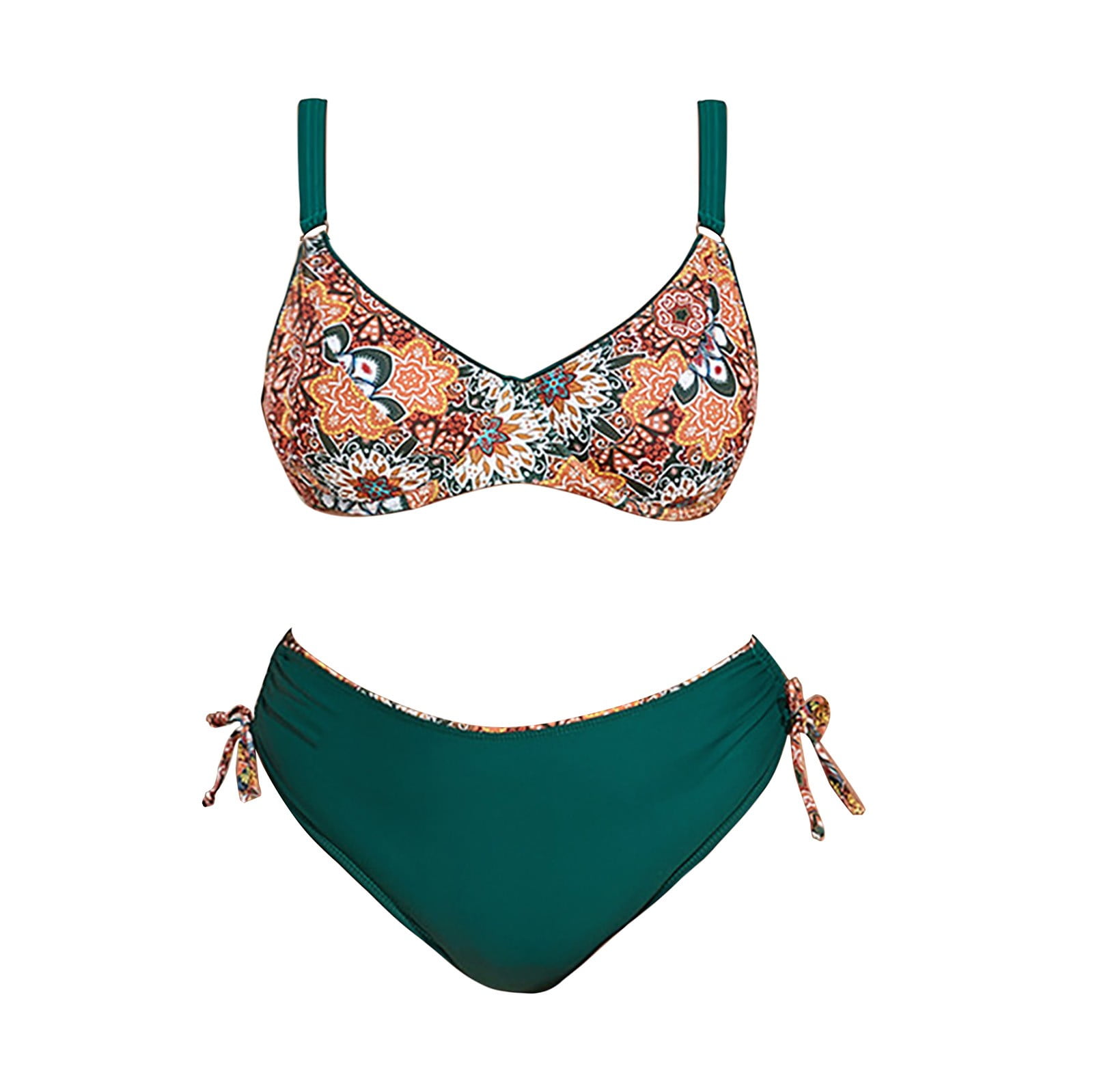 Aayomet Womens Bathing Suits Bikini Plus Size Print High Waisted Bottom ...