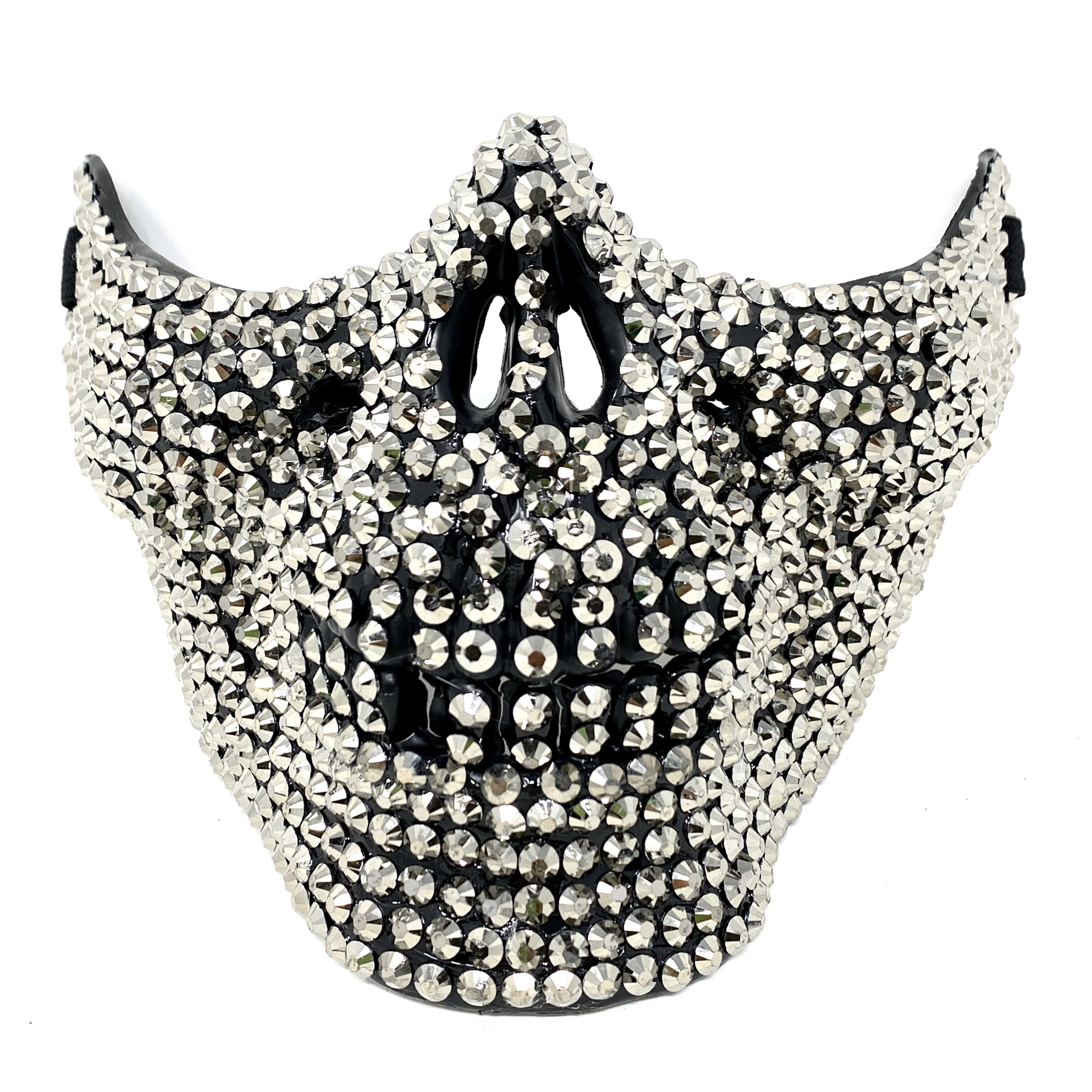 Rhinestone Diamond Skull Teeth Jaw Mouth Masquerade Mask Costume ...