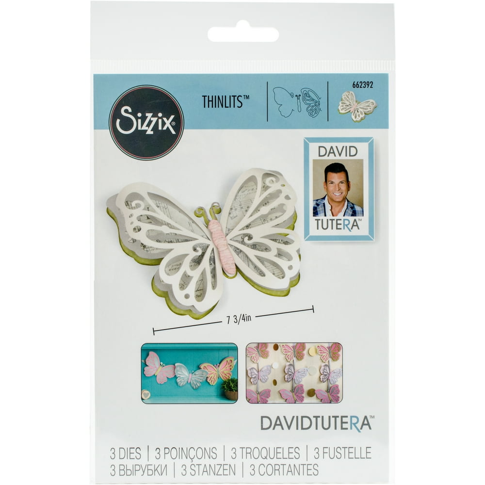 Sizzix DTutera Thinlits Die Lg Delicate Butterfly Large - Walmart.com ...