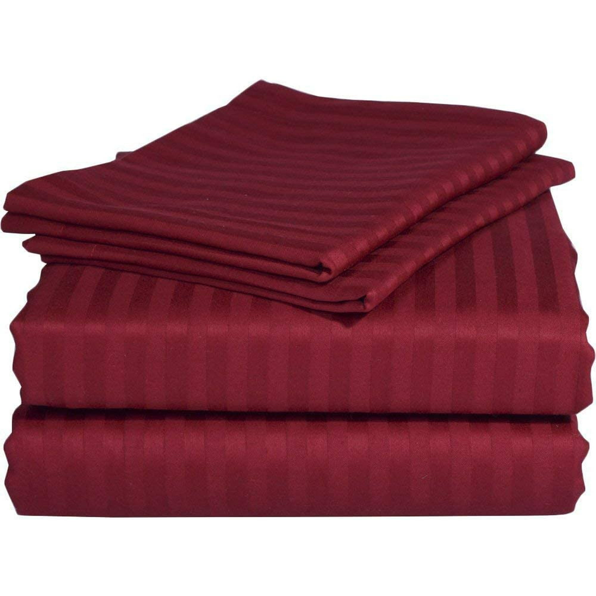 Click here for Alive Pixels Fitted Sheet Burgundy Stripe 100 Perc... prices