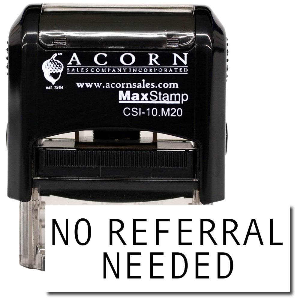 Self-Inking No Referral Needed Stamp with Mint Green Ink - Walmart.com