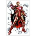 3D Iron Man sticker - Decorative wall paper for hero dormitory living ...